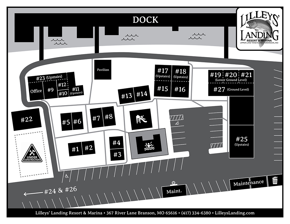 Resort Map - Lilleys' Landing Resort & Marina